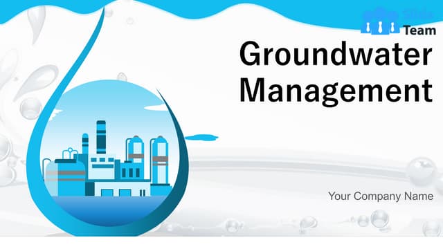 Groundwater Management Powerpoint Presentation Slides Ppt