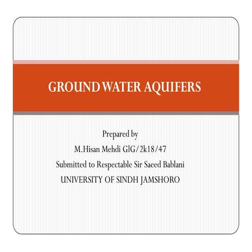 Groundwater aquifers | PDF