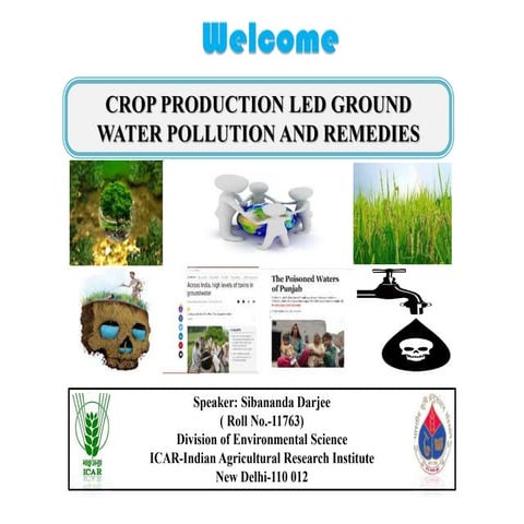CROP PRODUCTION LED GROUND WATER POLLUTION | PPT