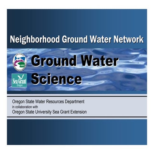 Groundwater Science Overview | PDF