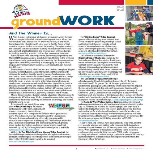 groundWORK 2015 - Earth science matters | PDF