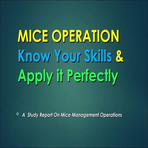 MICE Operation Project 2023 | PPT