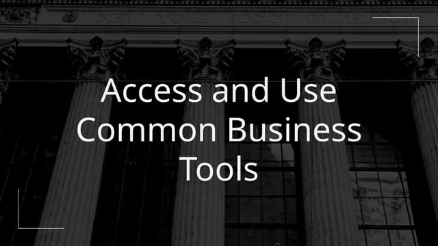 APPLIED BUSINESS TOOLS AND TECHNOLOGY IN HOSPITALITY AND TOURISM ...