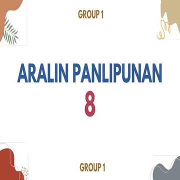 Aralin panlipunan (A presentation of Grade 8 students) | PPT
