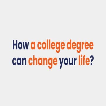 Translation-How a college degree can change your life? | PPT
