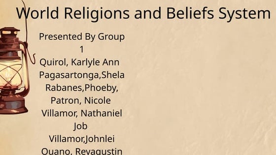 Introduction to World Religions and Belief Systems | PPT