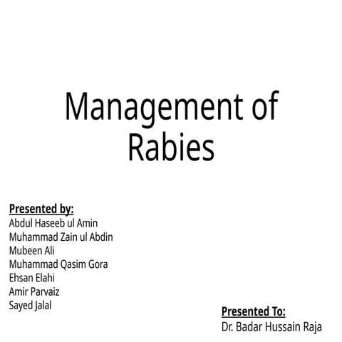 Rabies | PPTX