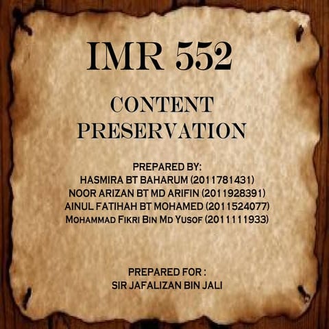 Content preservation | PPT