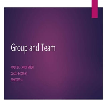 Group and team | PPT