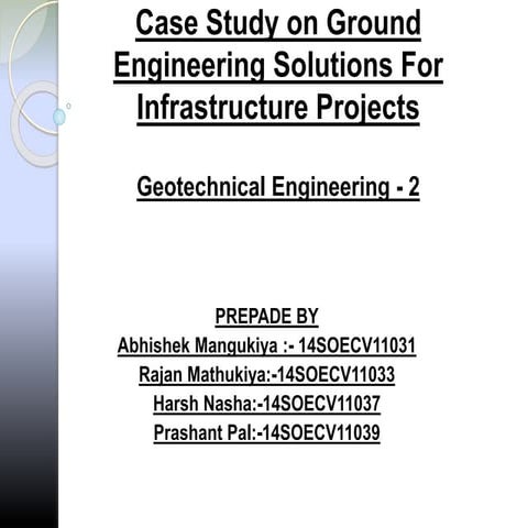 Case study on effect of water table on bearing capacity | PPTX
