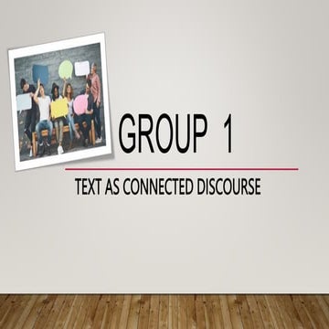 Reading and Writing - Text as a Connected Discourse | PDF