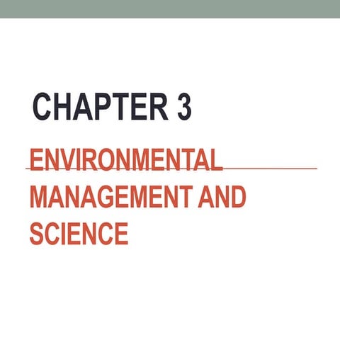 Environmental management and science | PPTX