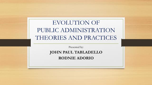 Introduction to Public Administration | PPTX