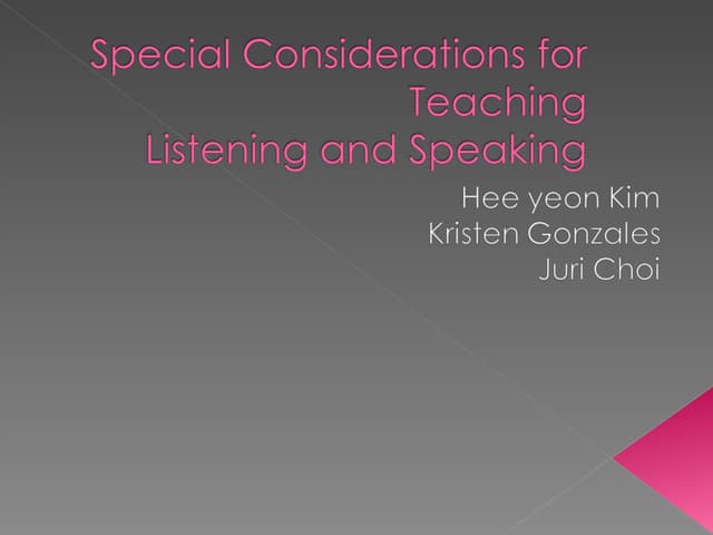 How to teach listening | PPT