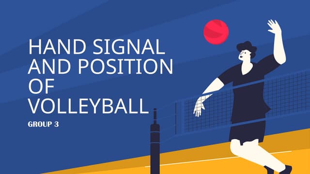 Hand signals in Volleyball Game | PPT