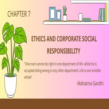 Ethics and corporate social responsibility | PPTX