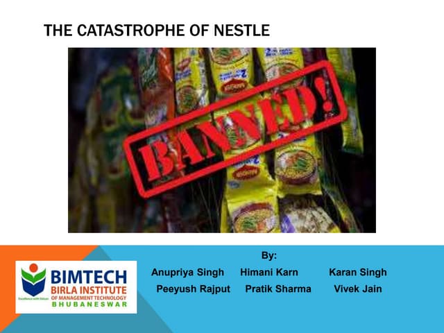 Case: Maggi Noodles safety concerns in India 2015 (Excessive lead MSG ...