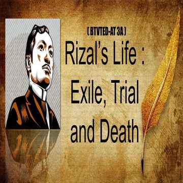 Jose Rizal's Exile, Trial, and Execution | PPTX