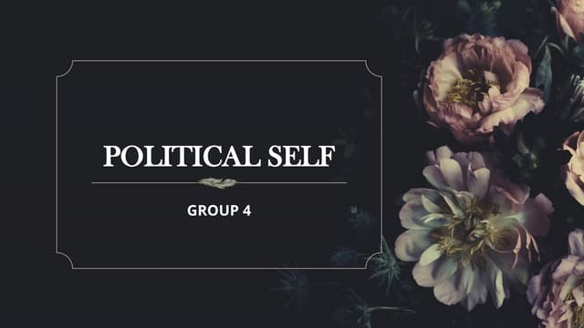 Political self . Understanding the self | PPTX