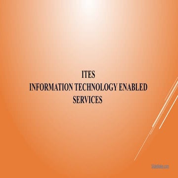 group-4 ITES it's about it sector and i will | PPTX