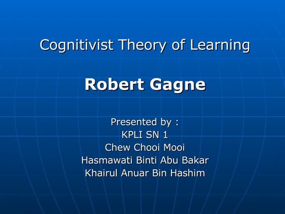 Cumulative learning theory | PPTX | Educational Assessment | Education