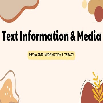 text in multimedia | PPTX