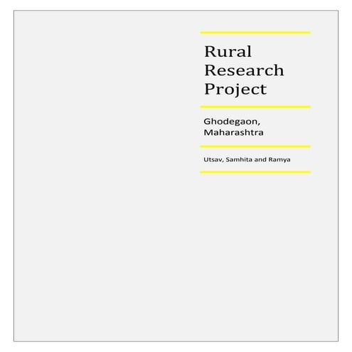 Ghodegaon Rural Research Report | DOC
