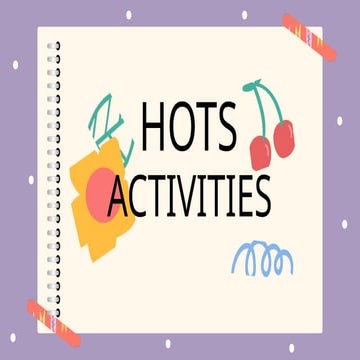 HOTS activities on education building skills curriculum | PPT
