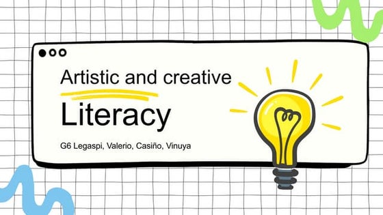ARTISTIC AND CREATIVE LITERACY for building and enhancing new ...