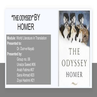 The Odyssey; An Epic by Homer | PPTX