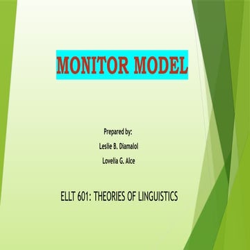 MONITOR-MODEL.pptx notes for Stephen Krashen | PPT