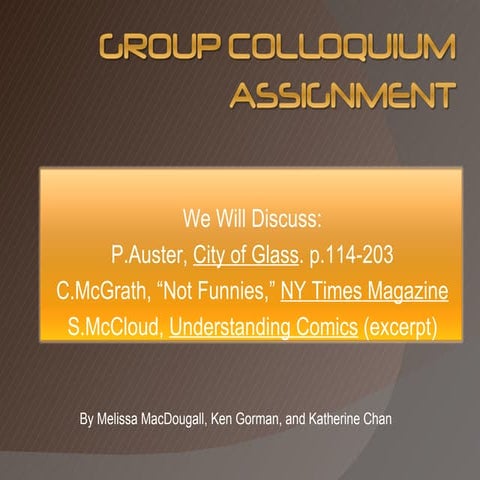 Group Colloquium Assignment | PPT