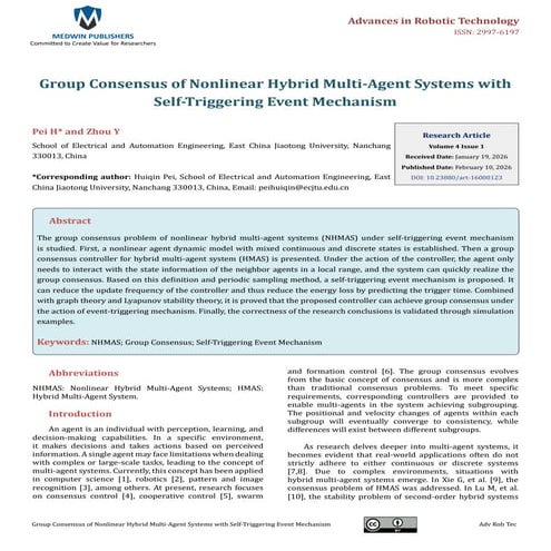 Group Consensus of Nonlinear Hybrid Multi-Agent Systems with Self ...