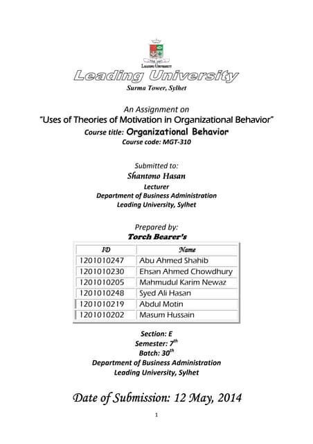 Theories of motivation | PPTX