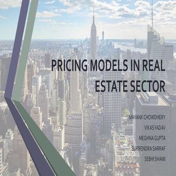 Real Estate Pricing Model | PPTX