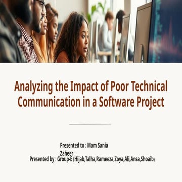 Analyzing the impact of poor technical communication in software ...