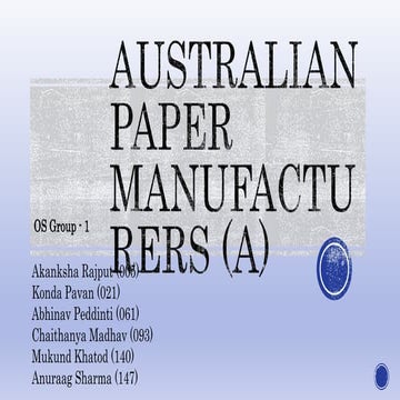 australian paper manufacturing | PPT