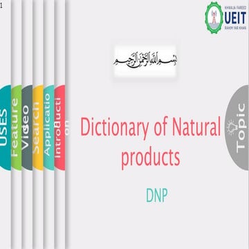 Dictionary of Natural products(DNP) | PPT