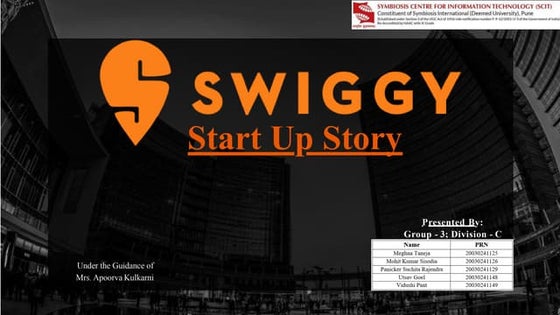 Swiggy presentation | PPTX | Food & Drink