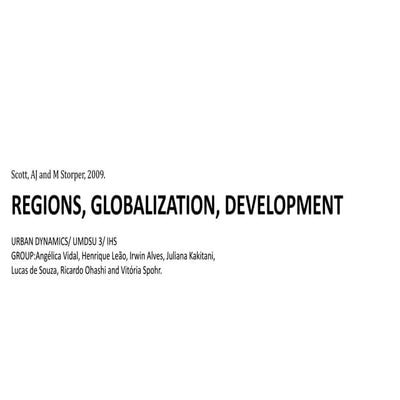 Article 'Regions, Globalization, Development' | PPT
