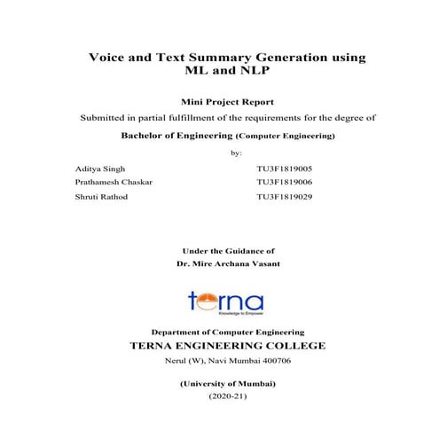 Group 04 te_a_mini project_ report | PDF