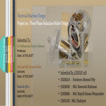 Three Phase Induction Motor Design | PPTX