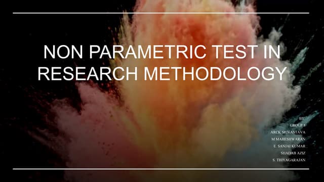 Parametric And Nonparametric Test Pptx 2930