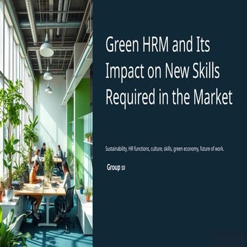 Green Human Resource Management and Sustainability | PPTX