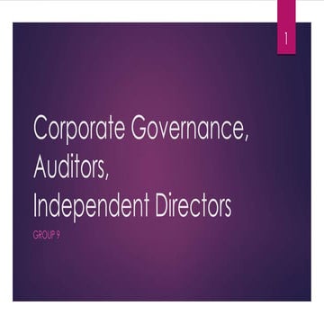 Corporate Governance Independent Directors And Auditors Pptx 1943