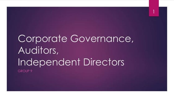 The cadbury committee report on corporate governance | PPTX | Business ...