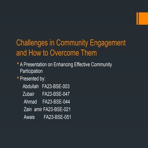 Presentation On Community Engagement Pptx