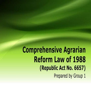 CARPER (Comprehensive Agrarian Reform Program Extension with Reforms ...