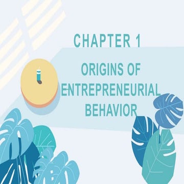 Entrepreneurial Behavior Group 10 presentation | PPTX
