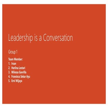 Leadership is a Conversation Tugas S2 MM Atmajaya.pptx